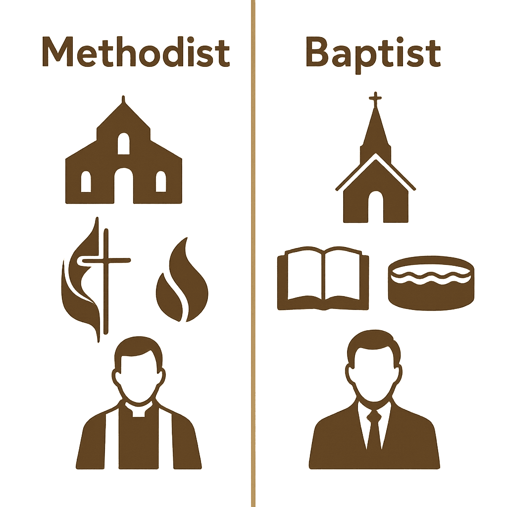 Methodist vs Baptist – Beliefs, Differences, and Comparison Chart
