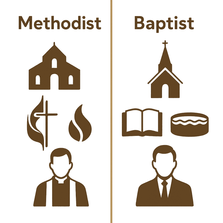 Methodist vs Baptist – Beliefs, Differences, and Comparison Chart