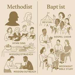 Methodist vs Baptist – Beliefs, Differences, and Comparison Chart