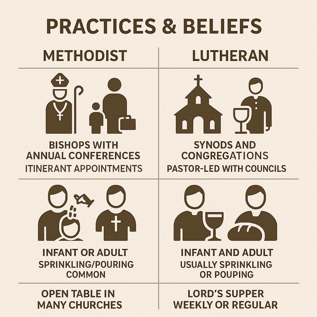 Methodist vs Lutheran – Beliefs, Differences, and Comparison Chart