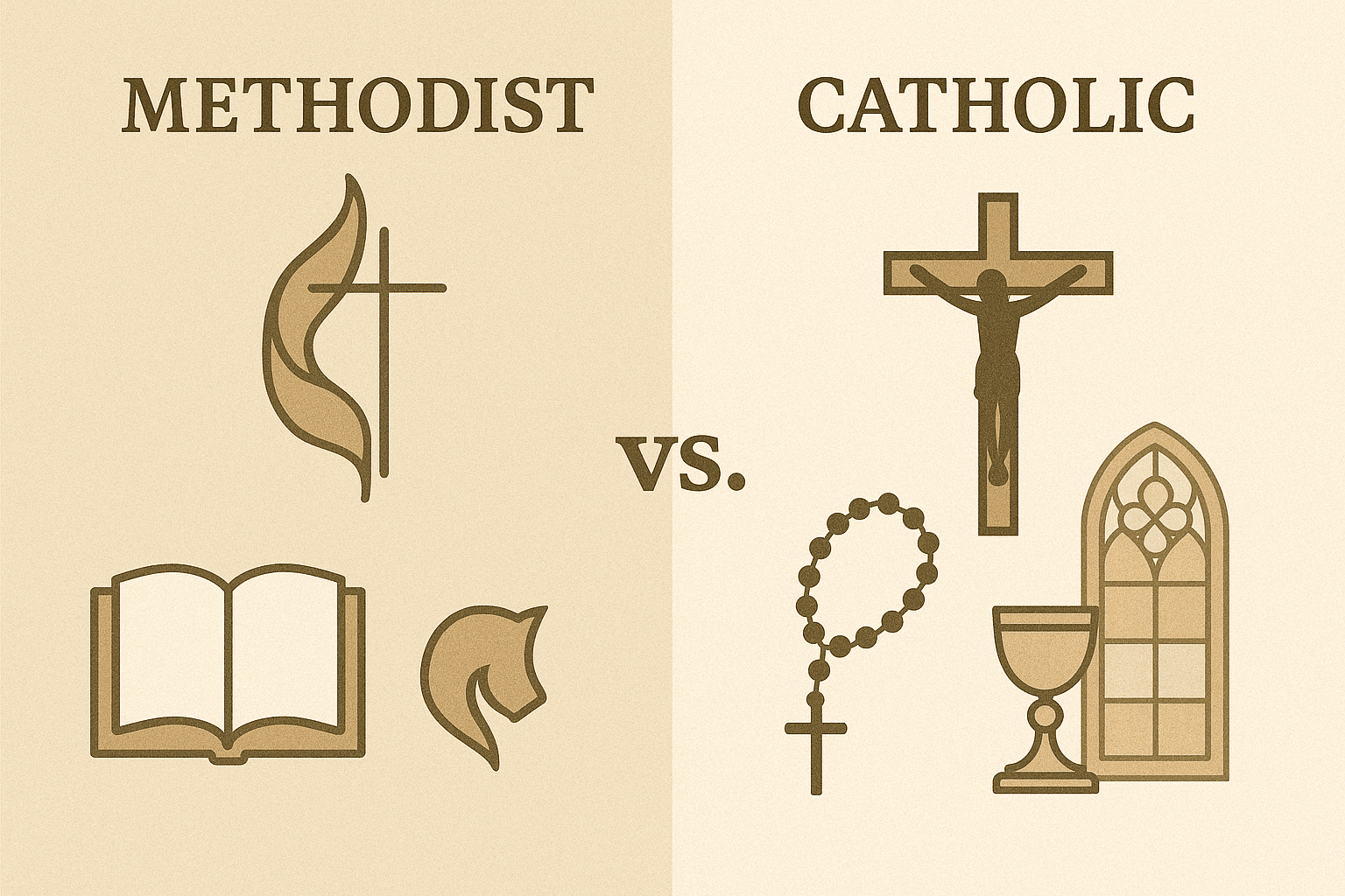 Methodist vs Catholic – Beliefs, Differences, and Comparison Chart