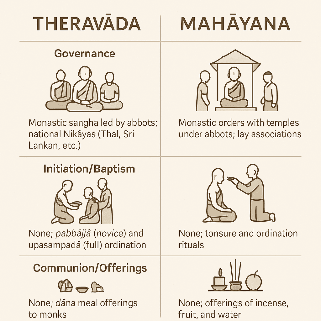 Theravada vs Mahayana – Differences, Beliefs, and Comparison Chart
