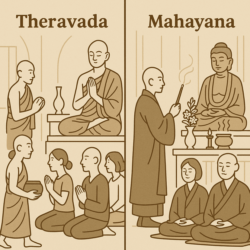 Theravada vs Mahayana – Differences, Beliefs, and Comparison Chart